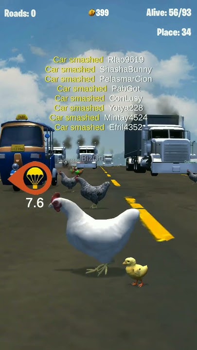 chicken road crossing game #shorts - YouTube
