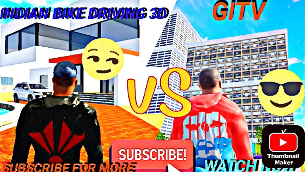 Indian bike driving like 👍 3D||vs||GITV|| try to like copy Indian bike ...