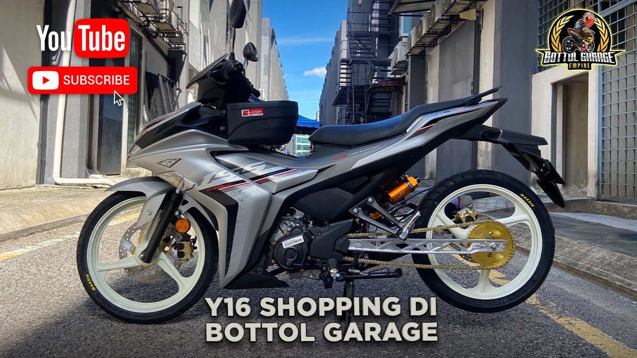 Y16 SHOPPING DI BOTTOL GARAGE 🫶🏻 COMBO 3 BATANG & TAYAR MAXXIS / MONO TANK AJI / SWING ARM ...