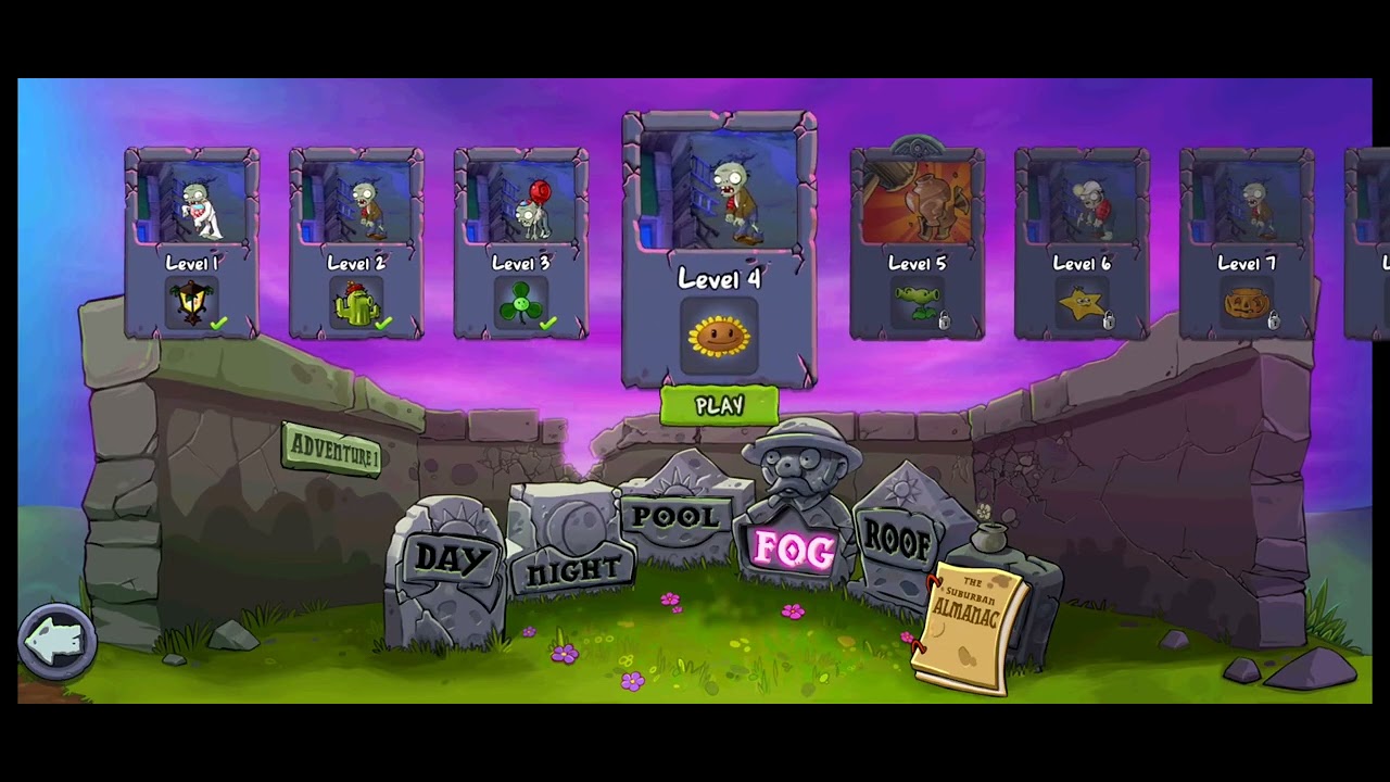 plants vs zombies part 23 4.2 /4_7 fog - YouTube