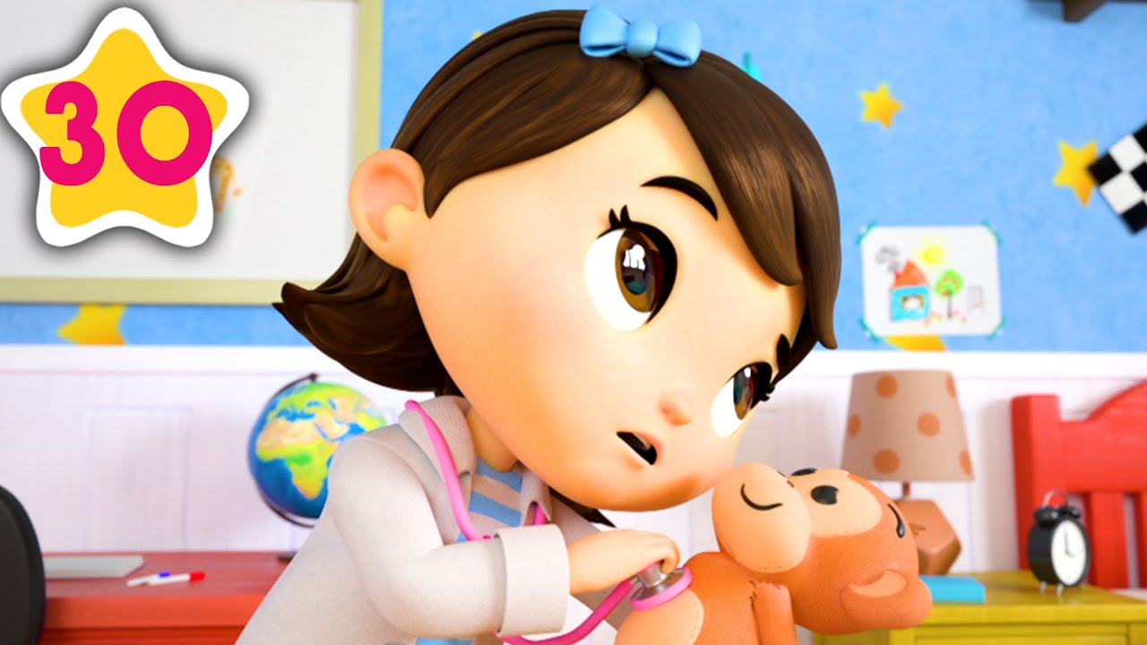 5 Little Monkeys | Boo Boo Kids Nursery Rhymes & Kids Songs | Lellobee ...