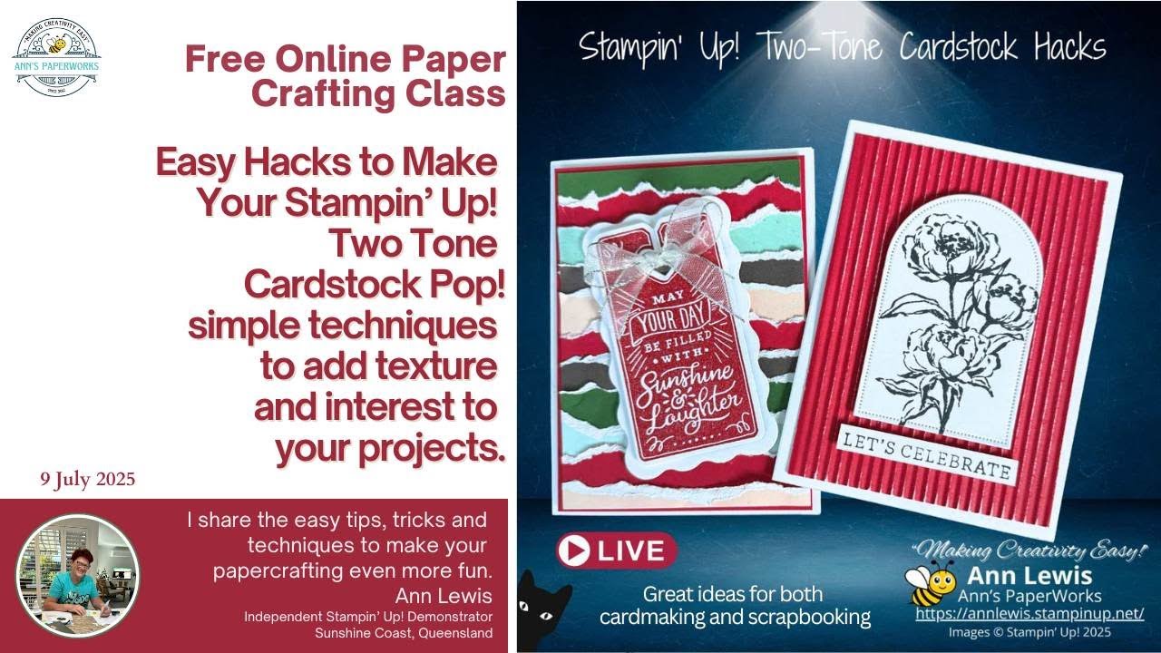 Easy Hacks to Make Stampin' Up! Two-Tone Cardstock Pop! Techniques ...