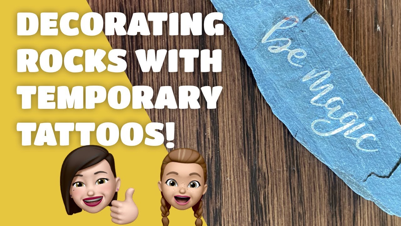 How to decorate rocks with temporary tattoos - EASY!- Rock Decorating ...