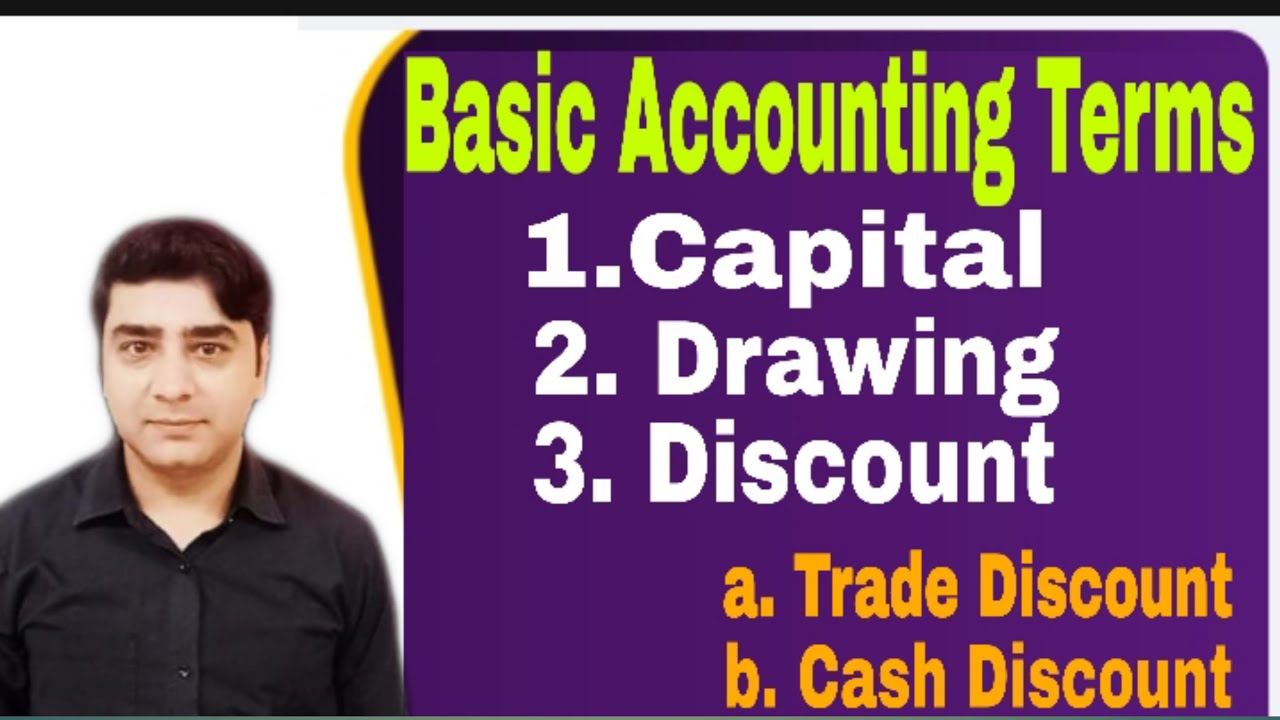 Basic Accounting terms|| Class 11|| Capital | Drawing |Discount|# ...