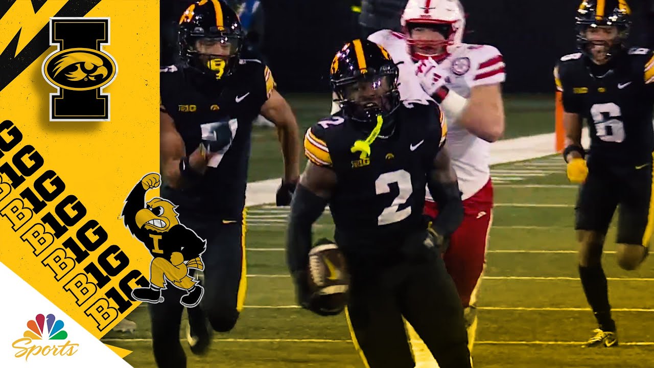 Jackson Stratton connects with Kaleb Johnson who dodges defenders for ...