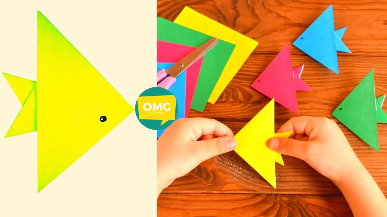 How to Make Paper Fish | Creating Paper Fish, Paper Art and Craft for ...