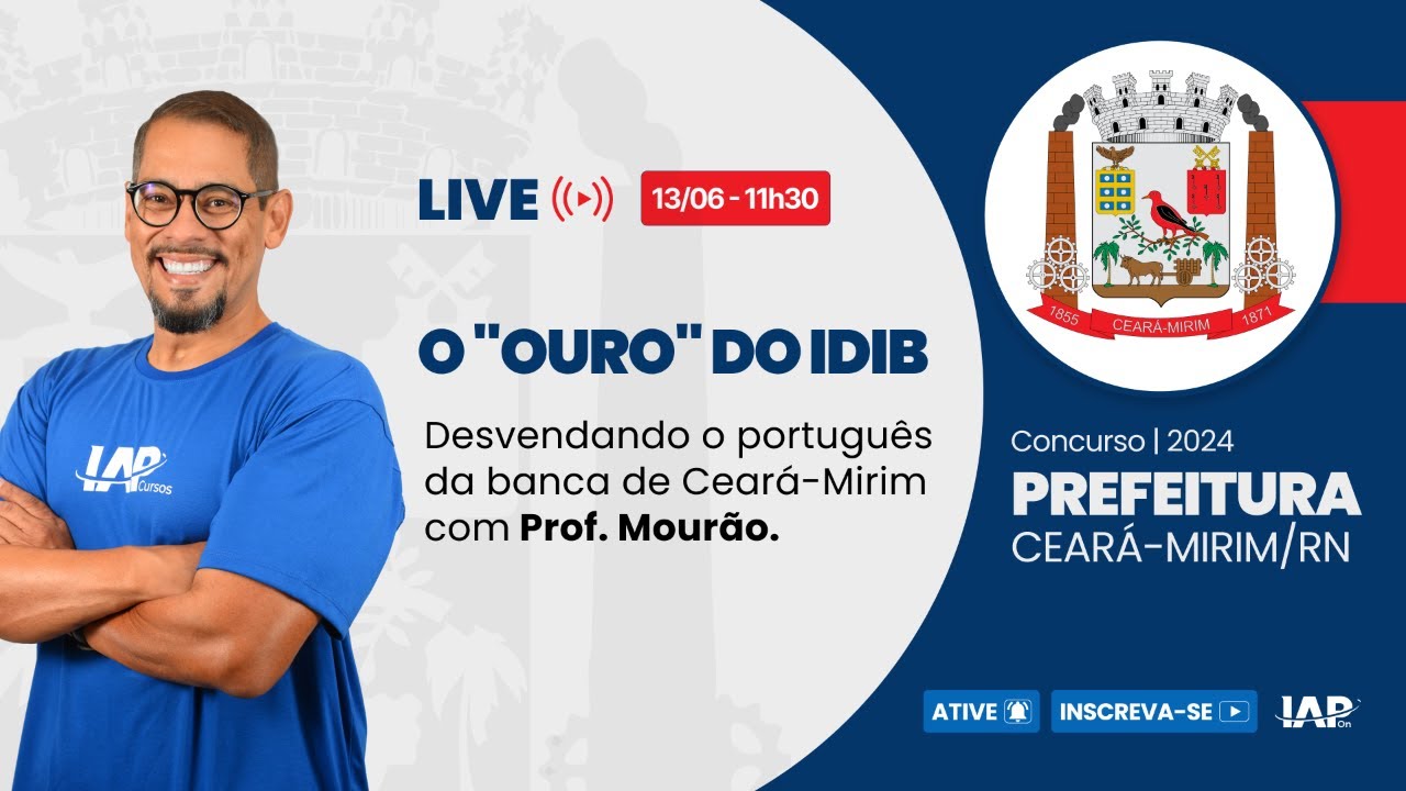 LIVE: O "OURO" DO IDIB - Professor Mourão - YouTube