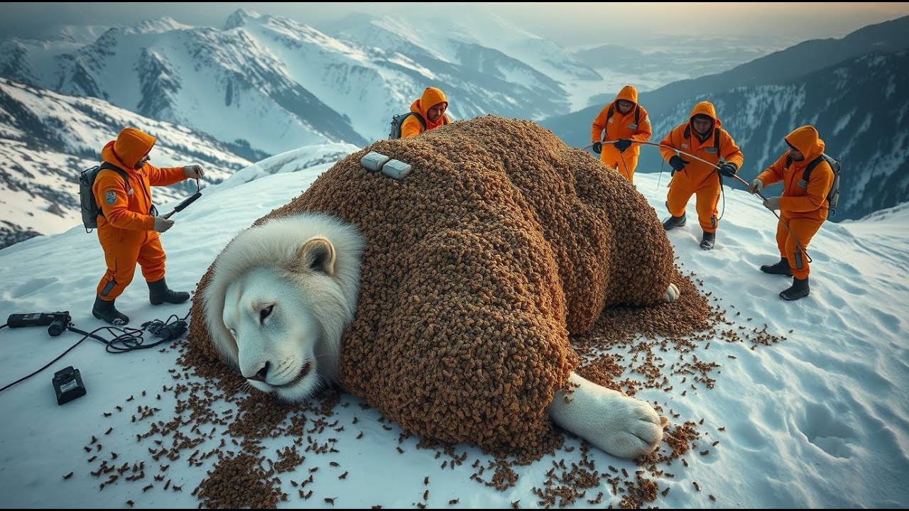 "White Lion Rescued from Billions of Honeybees and Hidden Hive!" - YouTube