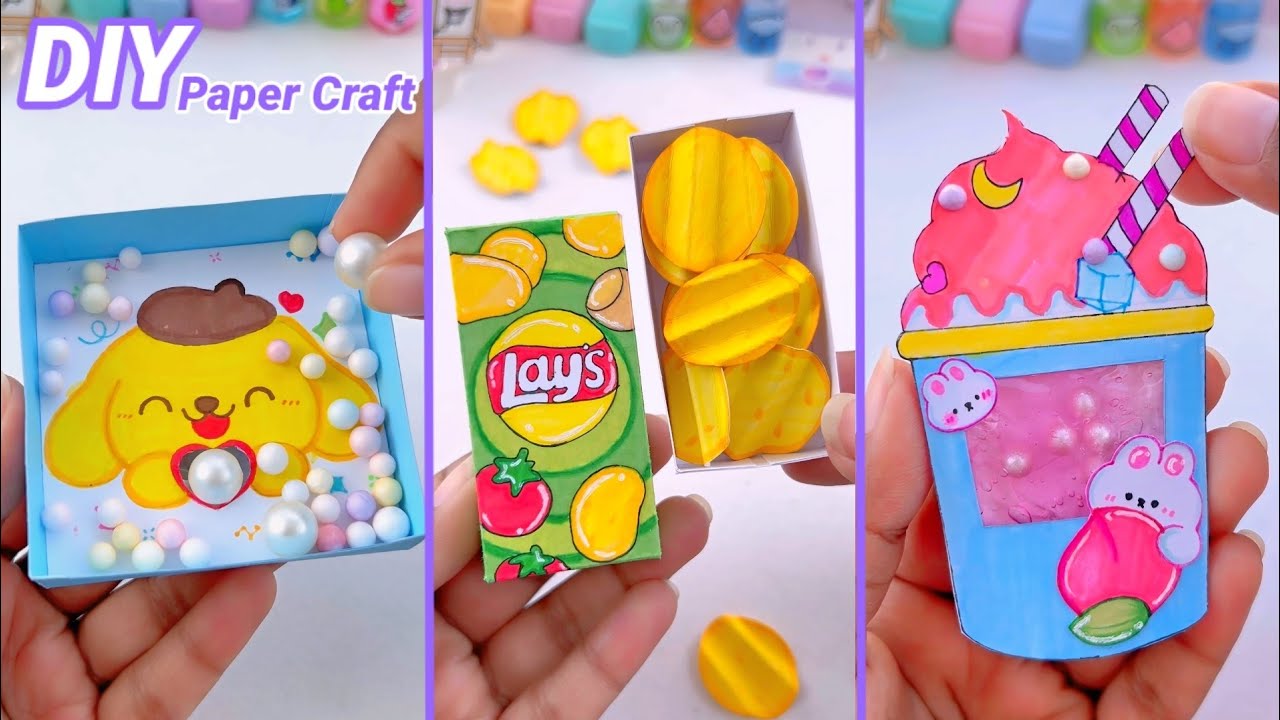 DIY Miniature Crafts Idea / Easy Craft Ideas / school hacks / mini ...