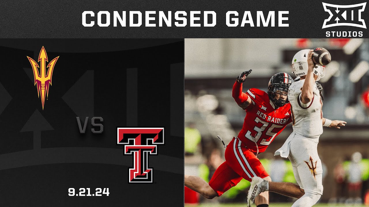 Arizona State vs. Texas Tech Condensed Game | 2024 Big 12 Football ...