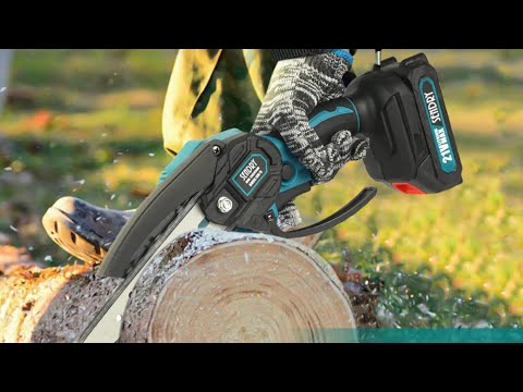 SENDRY Mini Chainsaw 6-Inch, Powerful Cordless Rechargeable Handheld ...