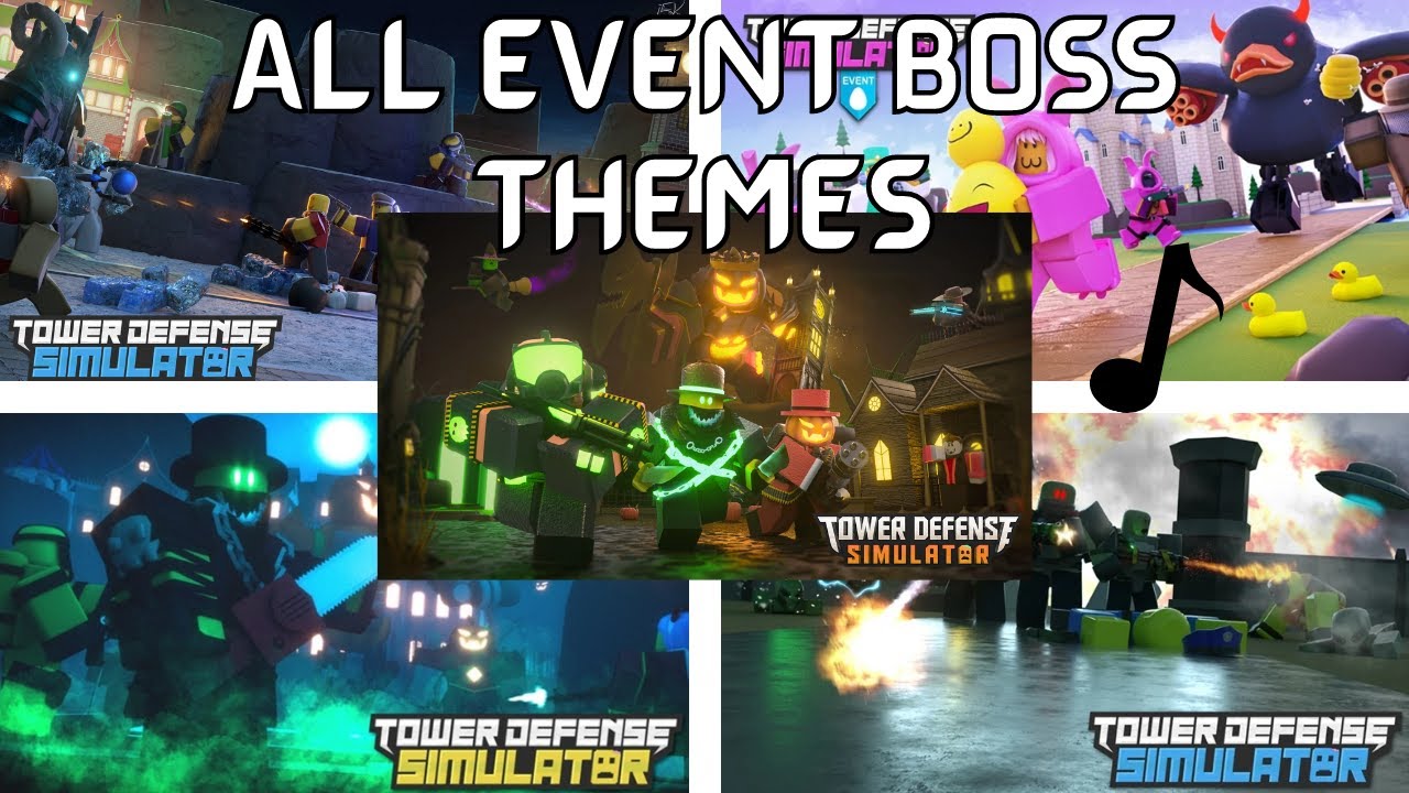 ALL event boss themes || Tower Defense Simulator - YouTube