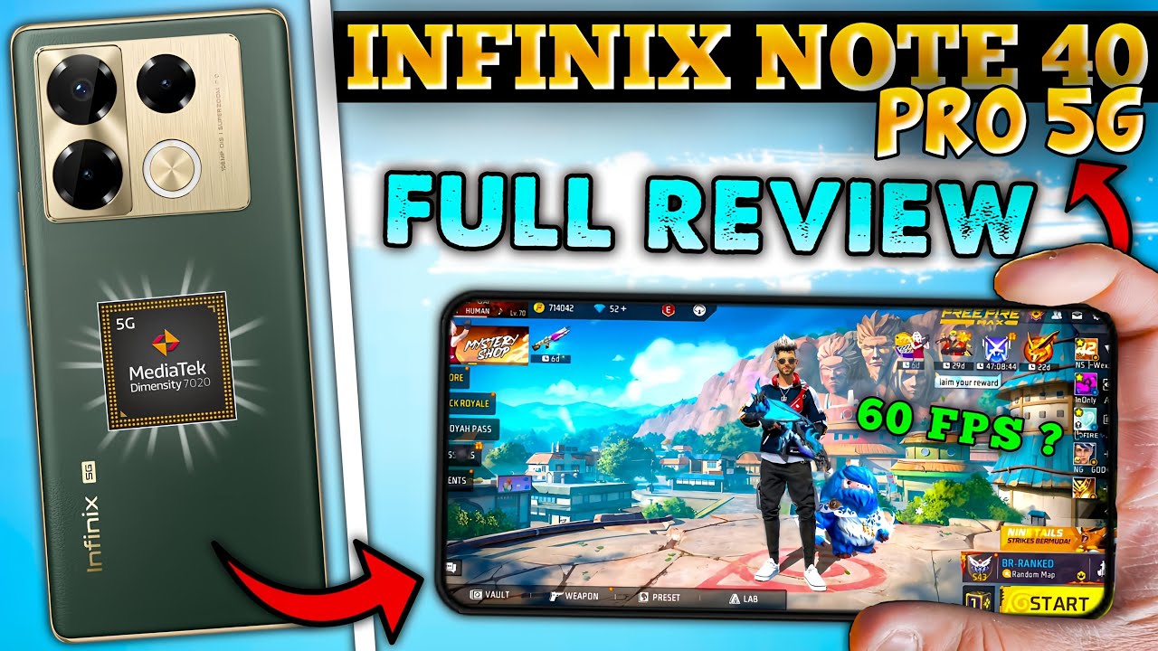 Infinix Note 40 Pro 5G Free Fire Test || Infinix Note 40 Pro 5G Free ...