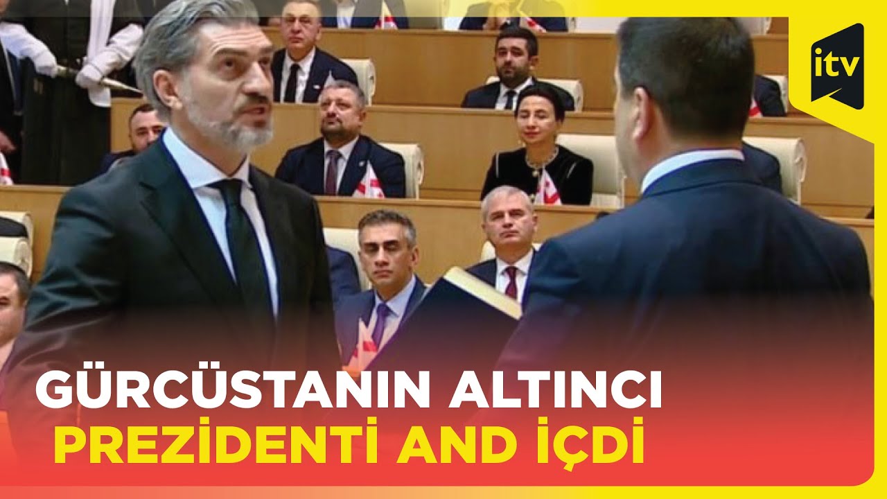 Gürcüstanın altıncı Prezidenti Mixeil Kavelaşvili and içib - YouTube
