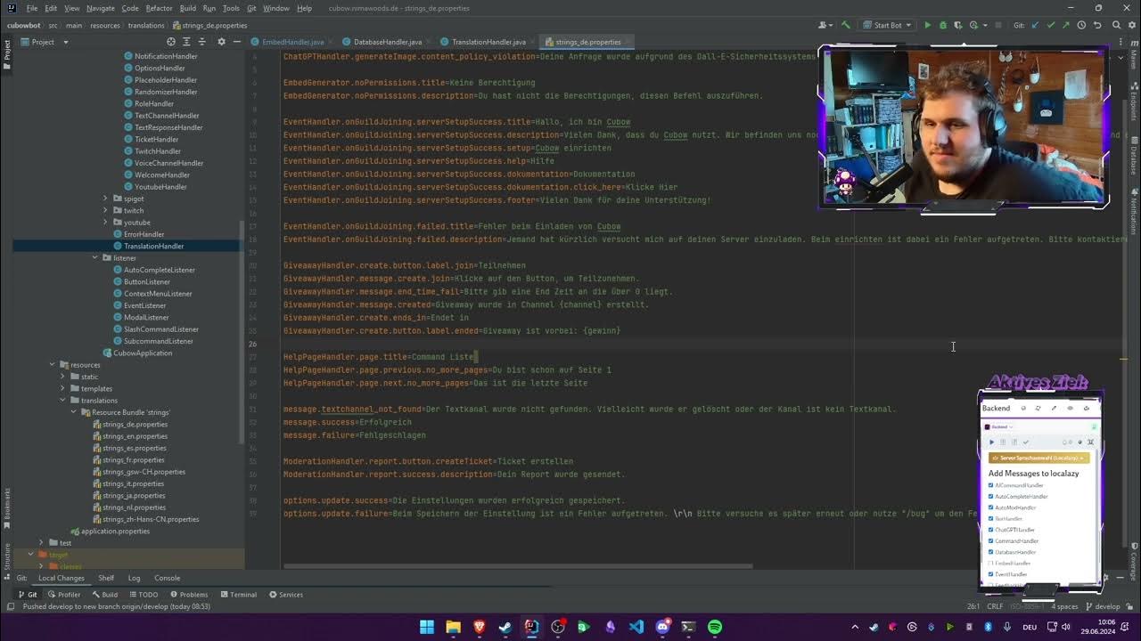 Java Discord Bot Cubow Coding | Lokalisierungen (yay..) | !dc !clip !sr ...