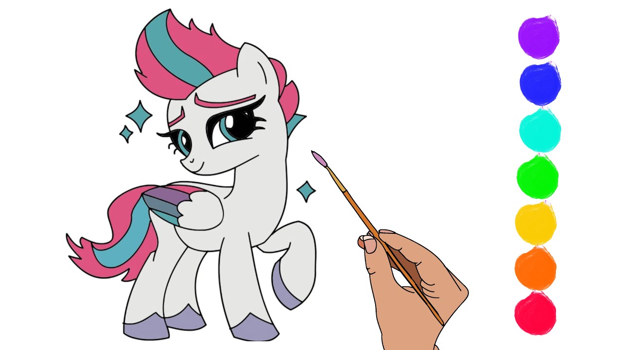 Drawing and Coloring Zipp Storm from My Little Pony for Kids - YouTube