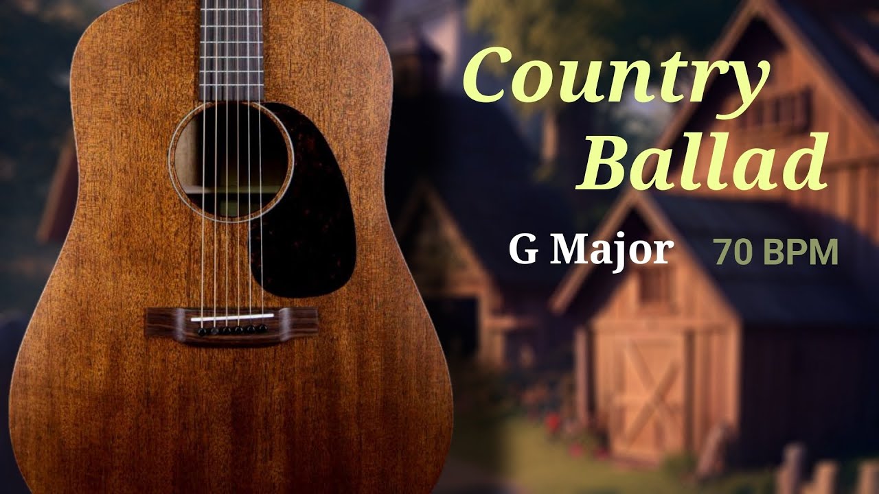 "Country Ballad" Backing Track G Major 70 BPM - YouTube