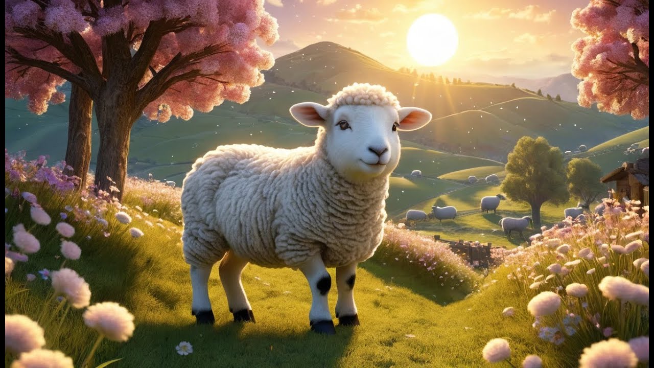 White Sheep, Fluffy and Fat | Cute Sheep Nursery Rhyme for Toddlers ...