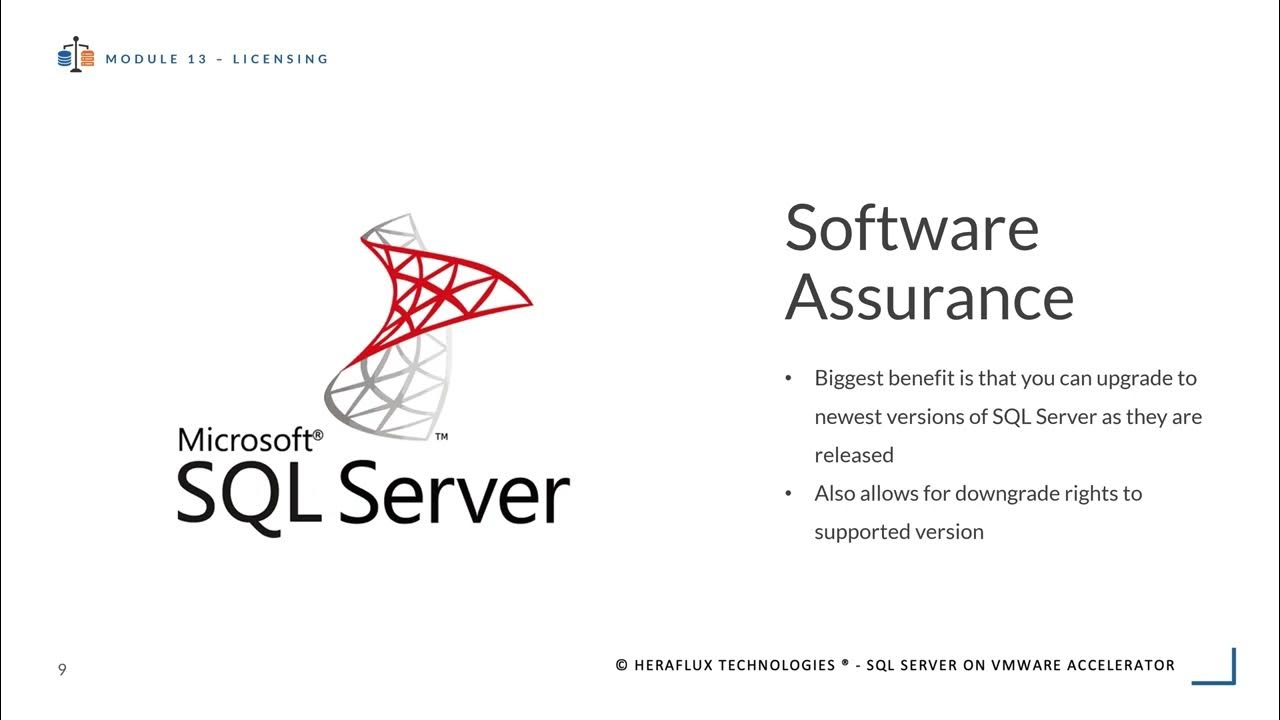 Sql Server On Vmware Accelerator Module 13 Licensing Youtube