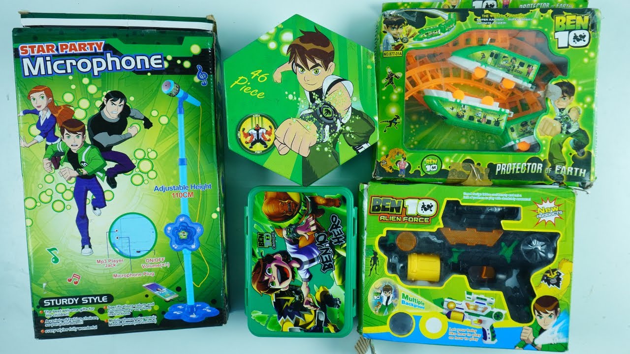 Latest Green Colour Toys Collection🤩Ben 10 Train,Mic,Drawing Set,Lunch ...