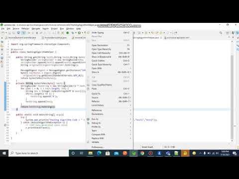 Hashing Algorithm with MessageDigest.getInstance("SHA-256") and get Encryption code - YouTube
