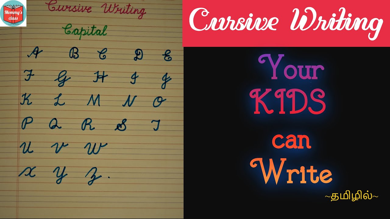 Cursive Writing (Capital) || Make your kids to write in Cursive in ...