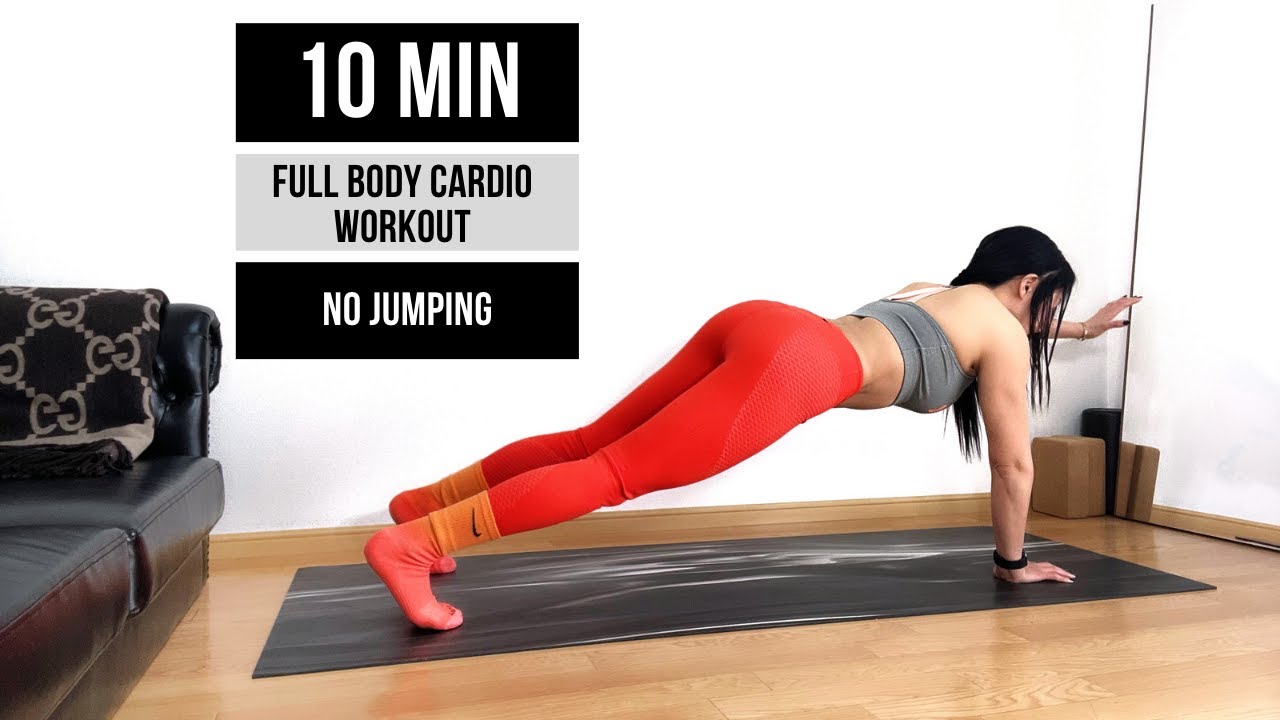 💦10 MIN FULL BODY CARDIO WORKOUT - no jumping, at home, tiny room, no ...