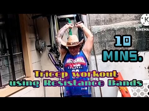 Pinoy Cowboy/ 10 mins. Tricep workout using resistance bands... - YouTube