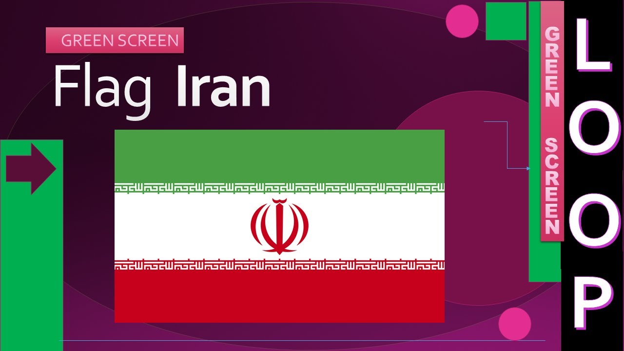 Flag iran Loop Green Screen - YouTube