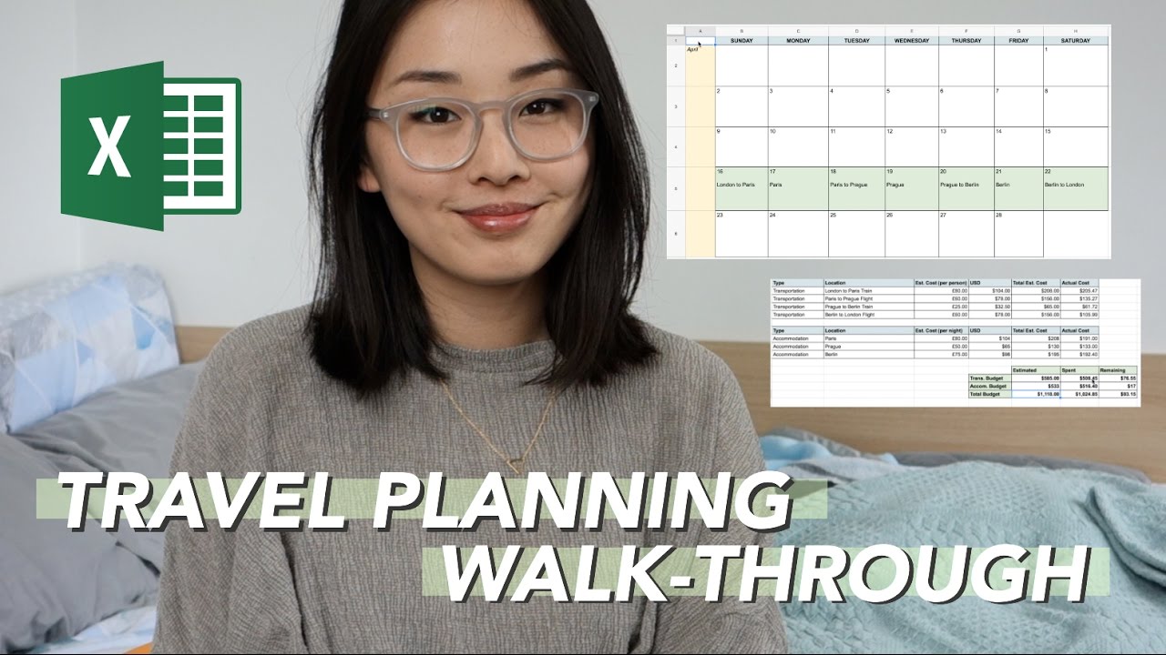 Planning and Organizing Your Travels pt. 2 | Excel Walk-through - YouTube