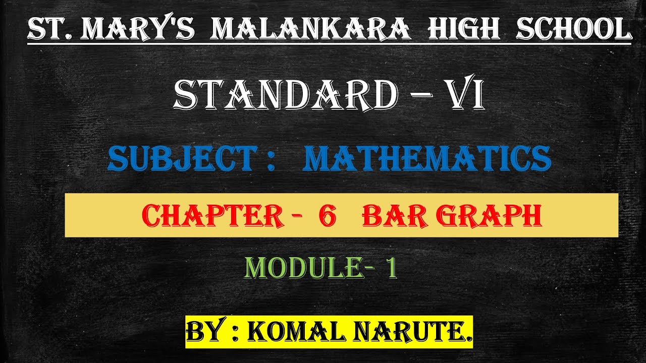 Standard: VI, Subject: Maths, Topic: Bar Graph. Module-1. - YouTube