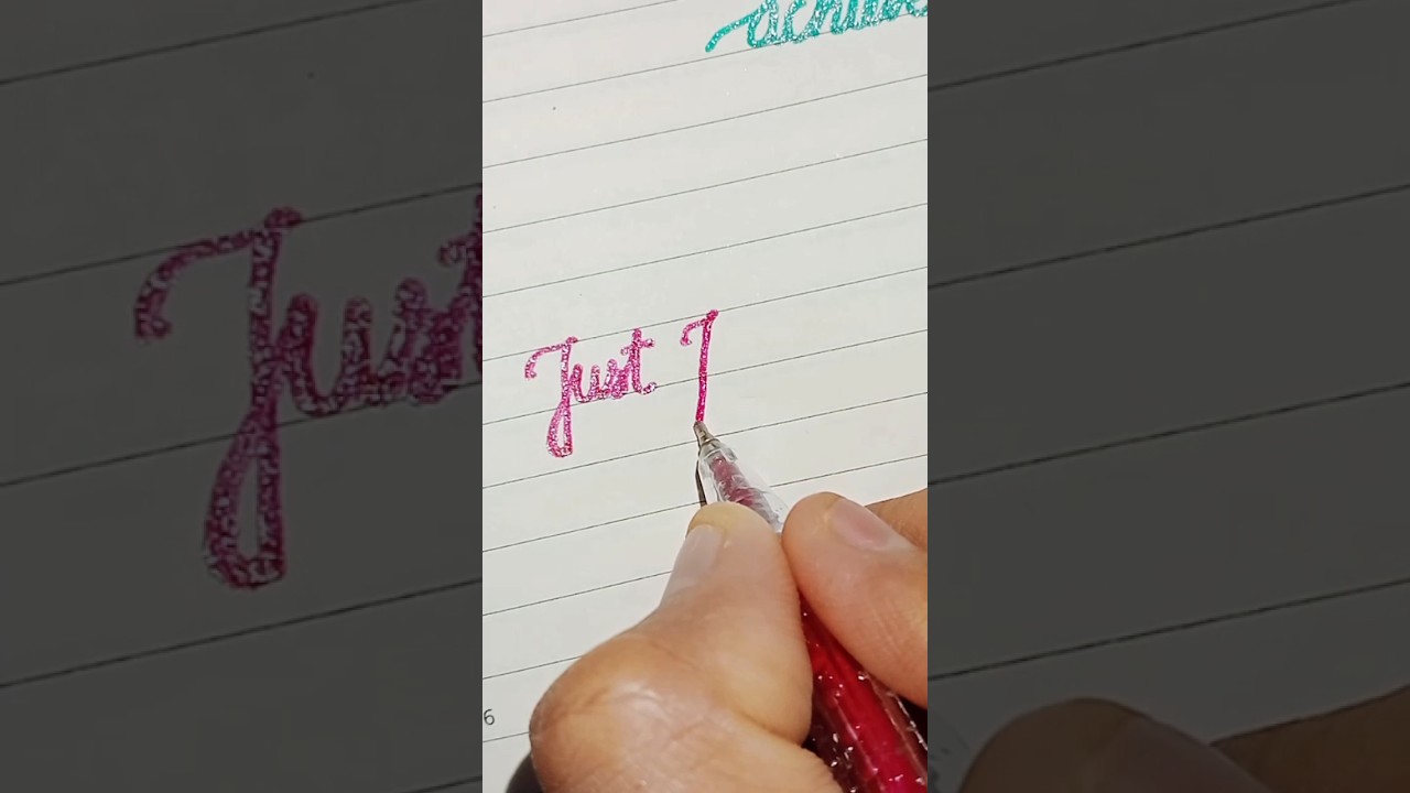 two word thoughts #handwriting #cursive #calligraphy #viral - YouTube