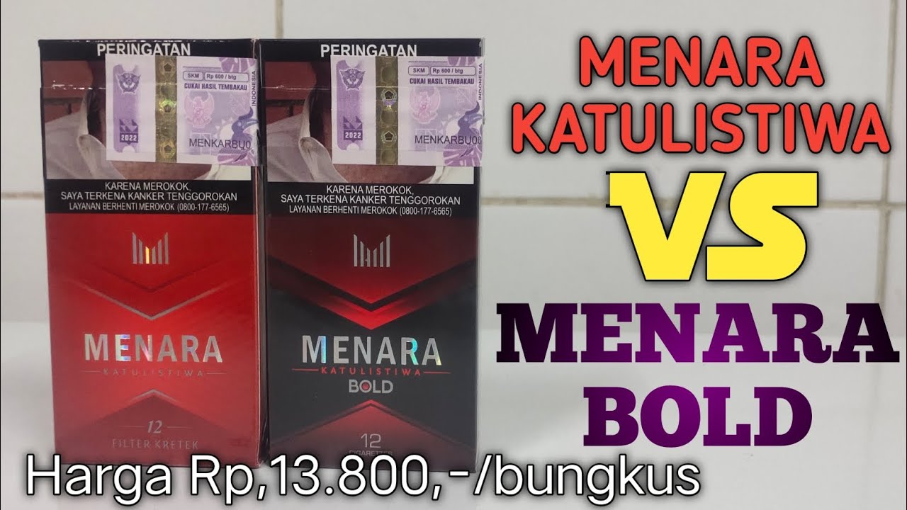 REVIEW PERBANDINGAN DUA ROKOK MENARA enak yg mana - YouTube