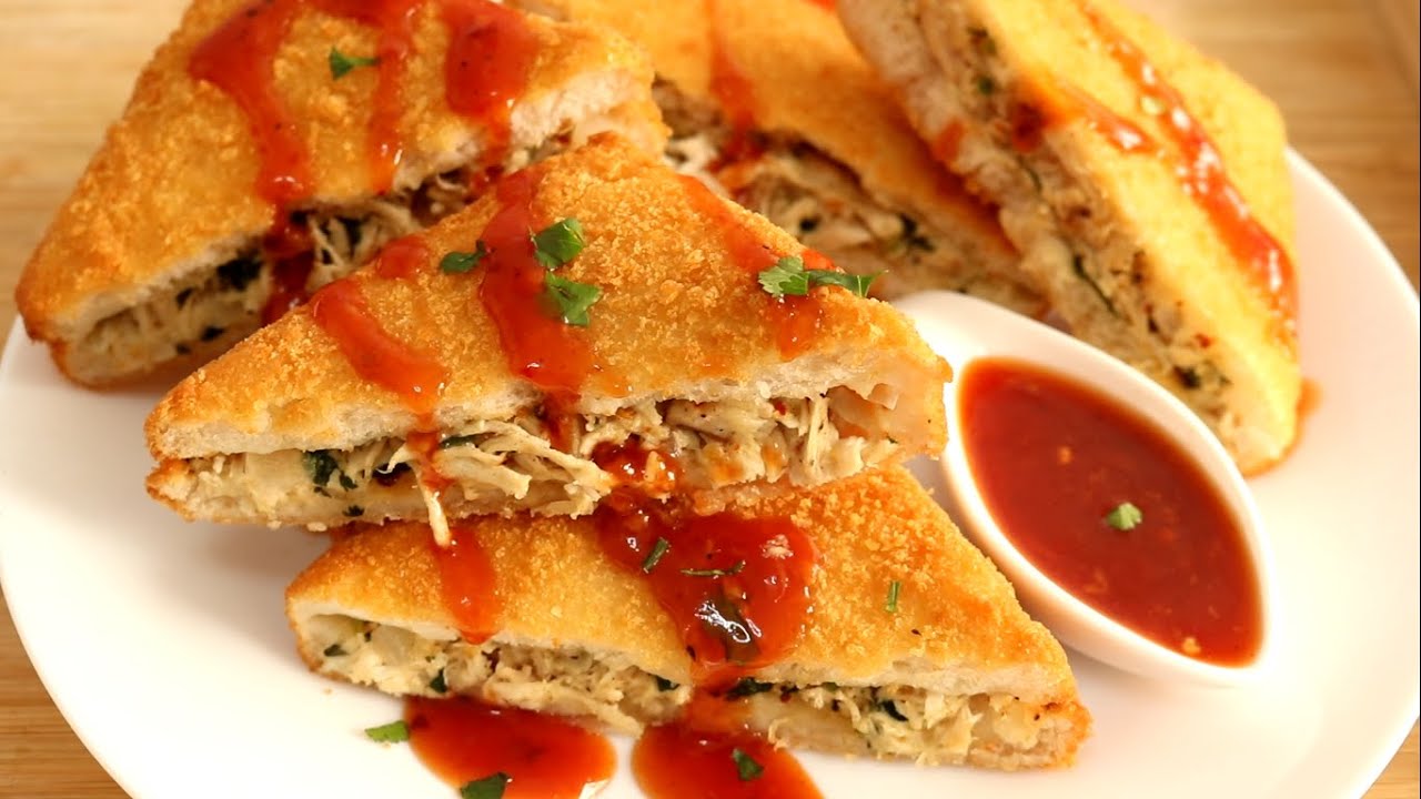 Crispy Chicken Parcel | Chicken Pocket recipe - YouTube
