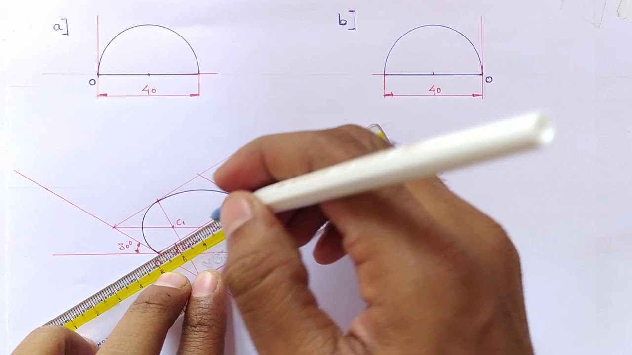 How to draw a circle in isometric view | Isometric Semicircles in Top ...