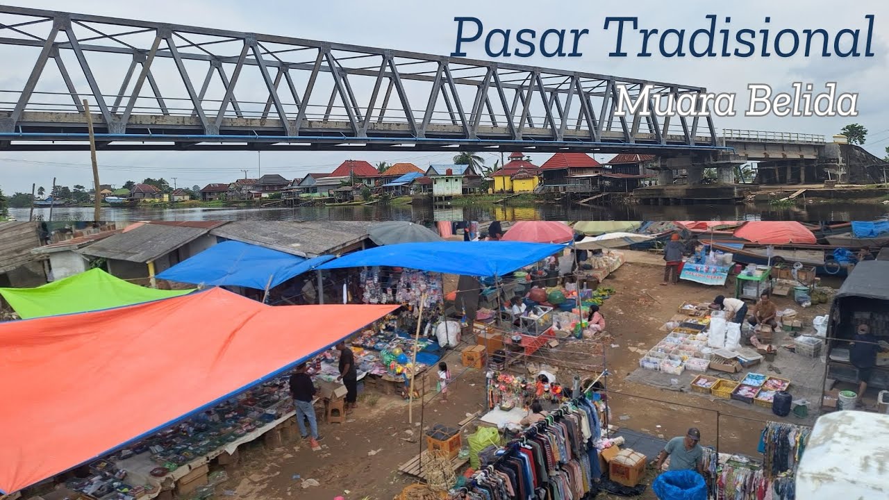 Pasar Tradisional desa Harapan Mulia Kecamatan Muara Belida, Muara Enim ...