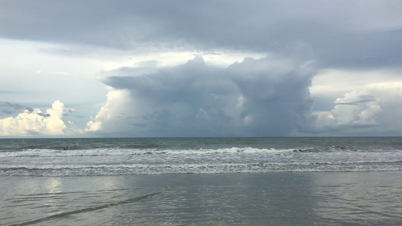 Storms Over the Ocean Cloudy Day at Cocoa Beach - YouTube