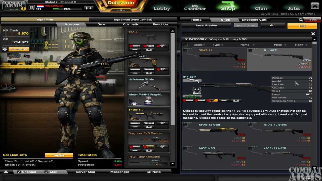 Combat arms buying permanent gewehr 43 and famas custom - YouTube