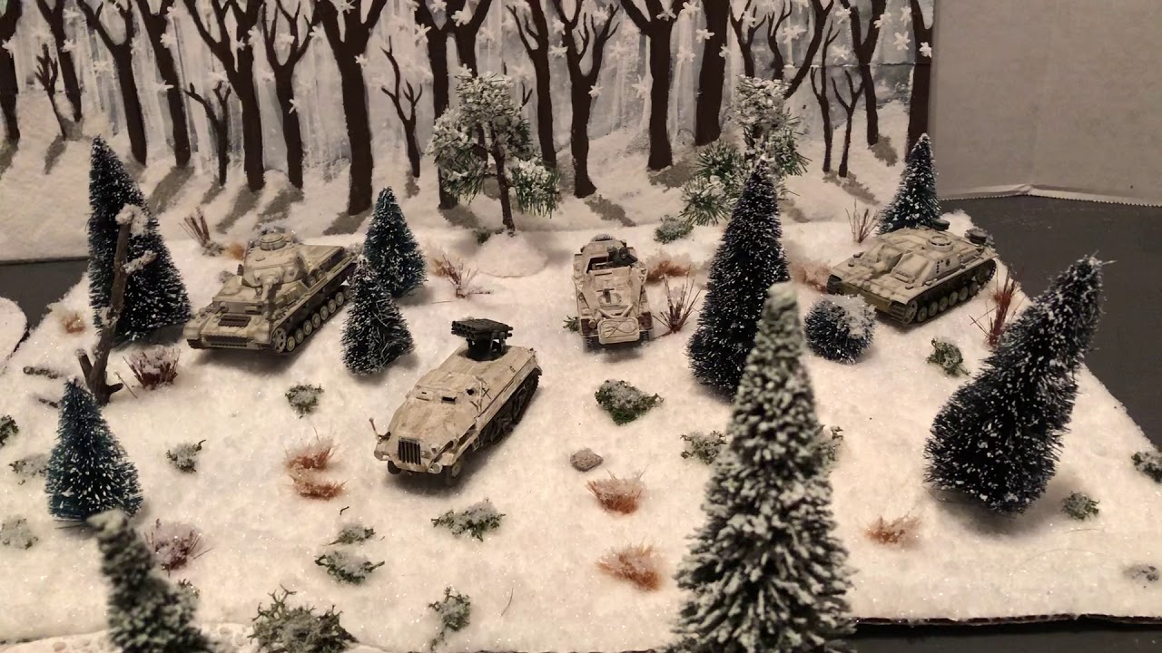 1/72 scale WW2 Winter Diorama w/ German Tanks ️Movable wargaming ...