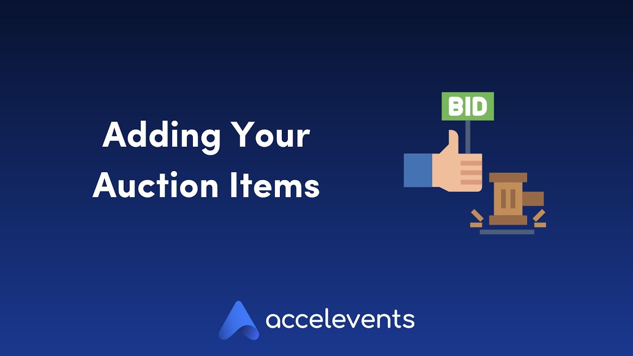 Adding Your Auction Items - YouTube