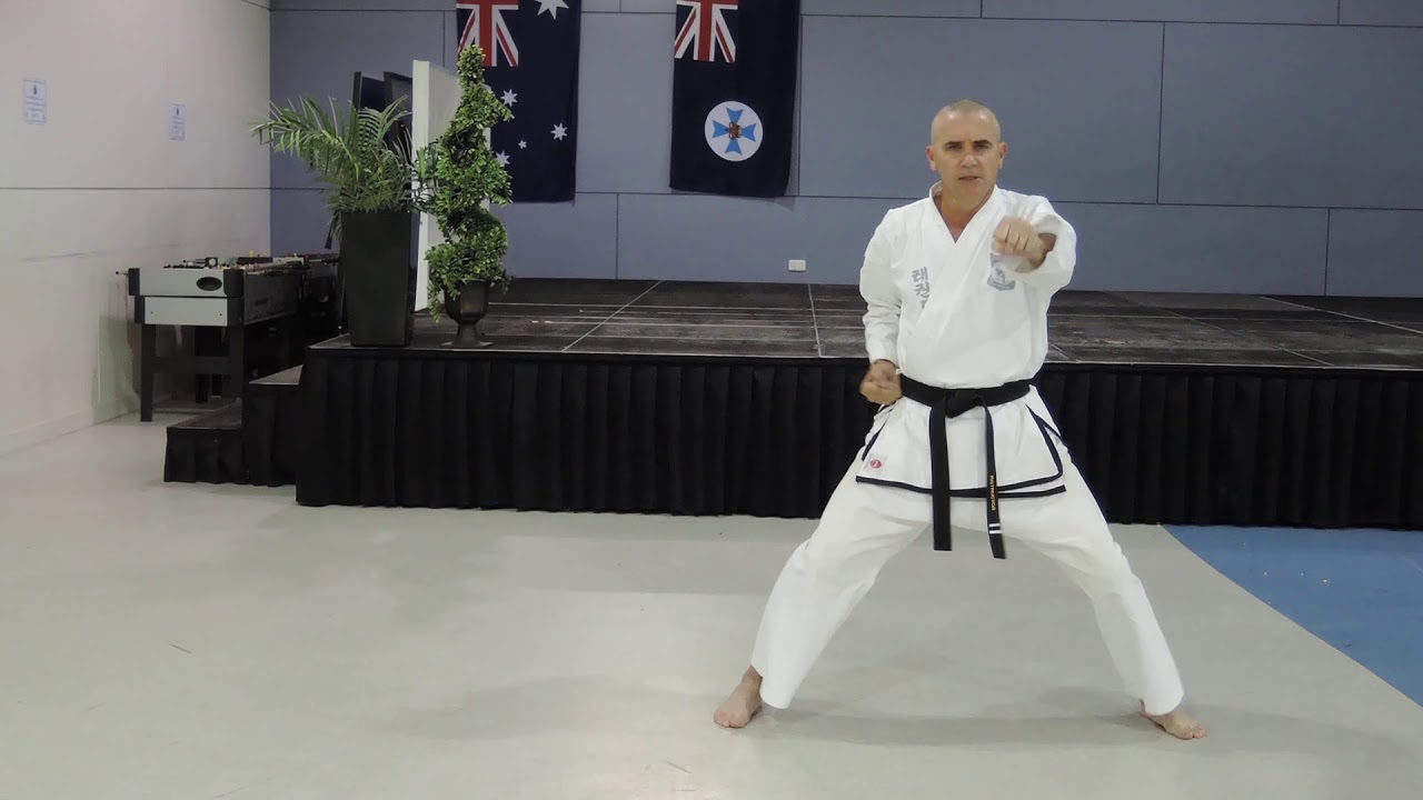 Horse riding stance single and dbl punch - YouTube