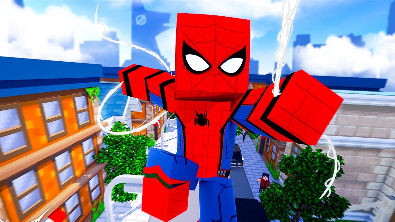 Minecraft spider man movie poster - wmrolf