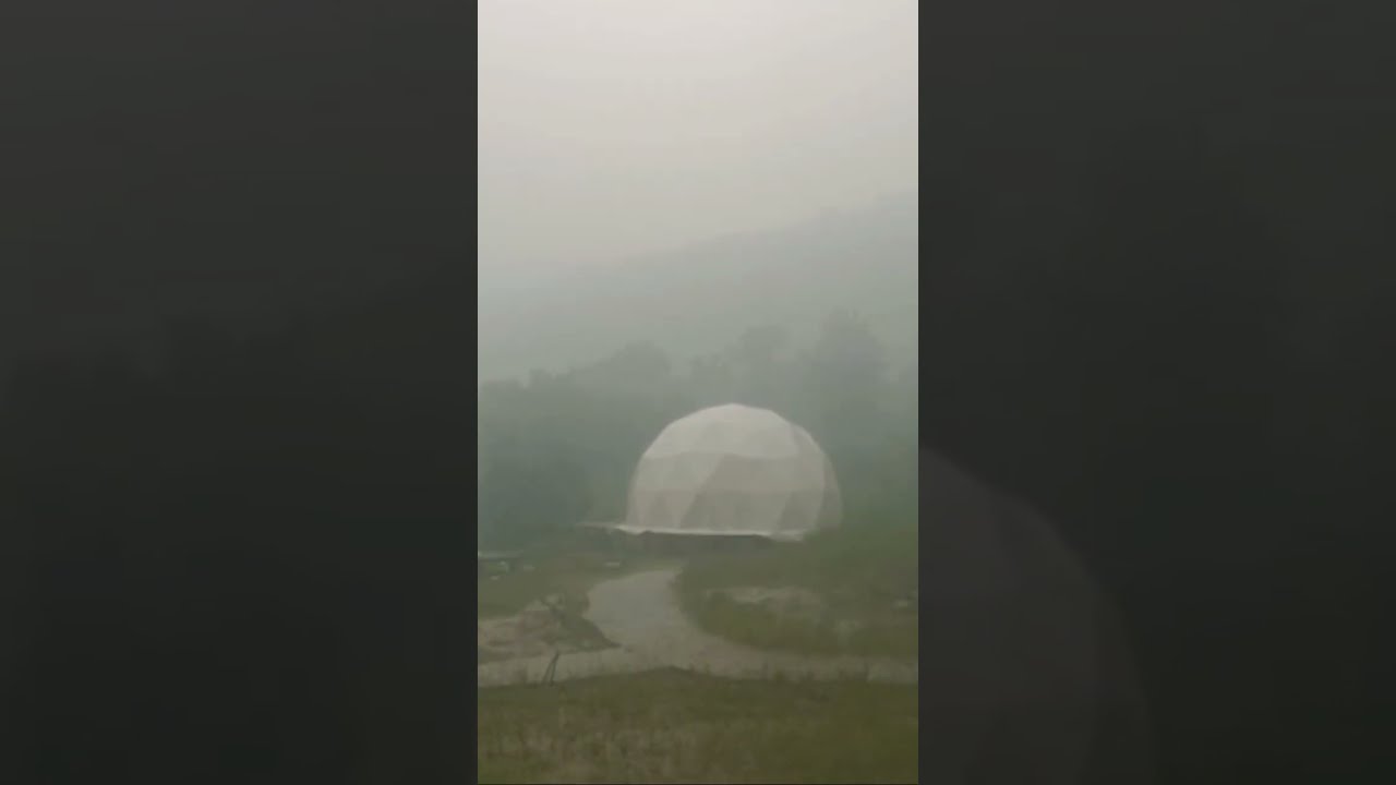 Water leakage testing with heavy rain |Glamping dome | 100% Made In ...
