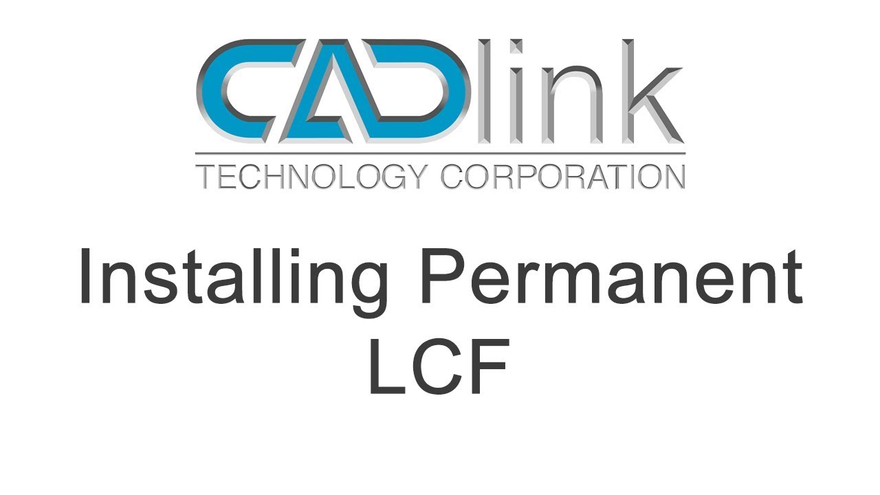 Installing Permanent LCF - YouTube