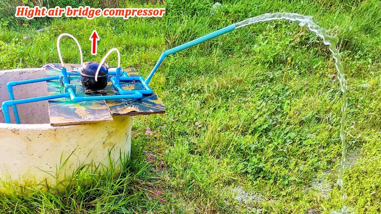I turn fridge compressor into a water pump speed 280m3 / hour Vs Free ...