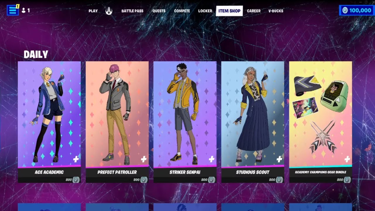 New Fortnite Academy Champion Skins ARE NOW AVAILABLE! - YouTube