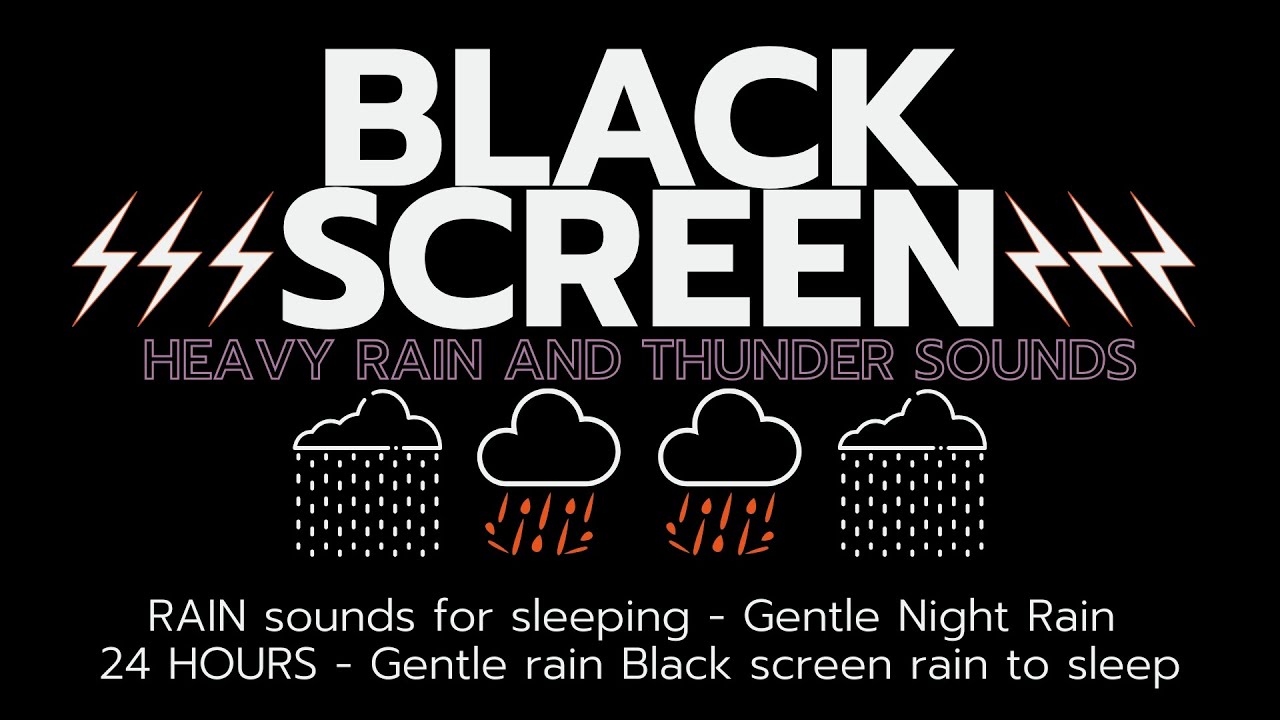 RAIN sounds for sleeping - Gentle Night Rain 24 HOURS - Gentle rain ...