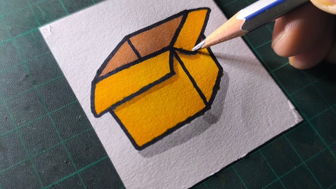 "Mastering the Art: How to Draw the Perfect Cardboard Box - Step-by ...