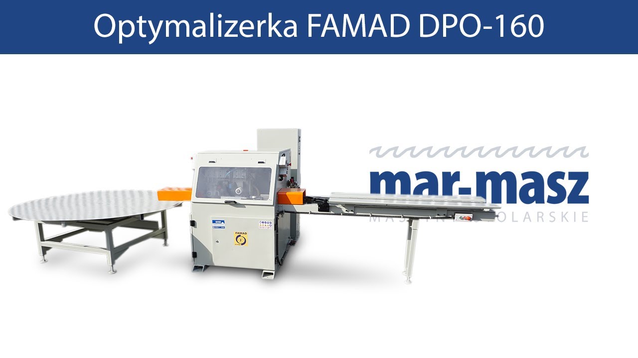 Optymalizerka FAMAD DPO-160 - Mar-Masz | Woodworking Machines - YouTube
