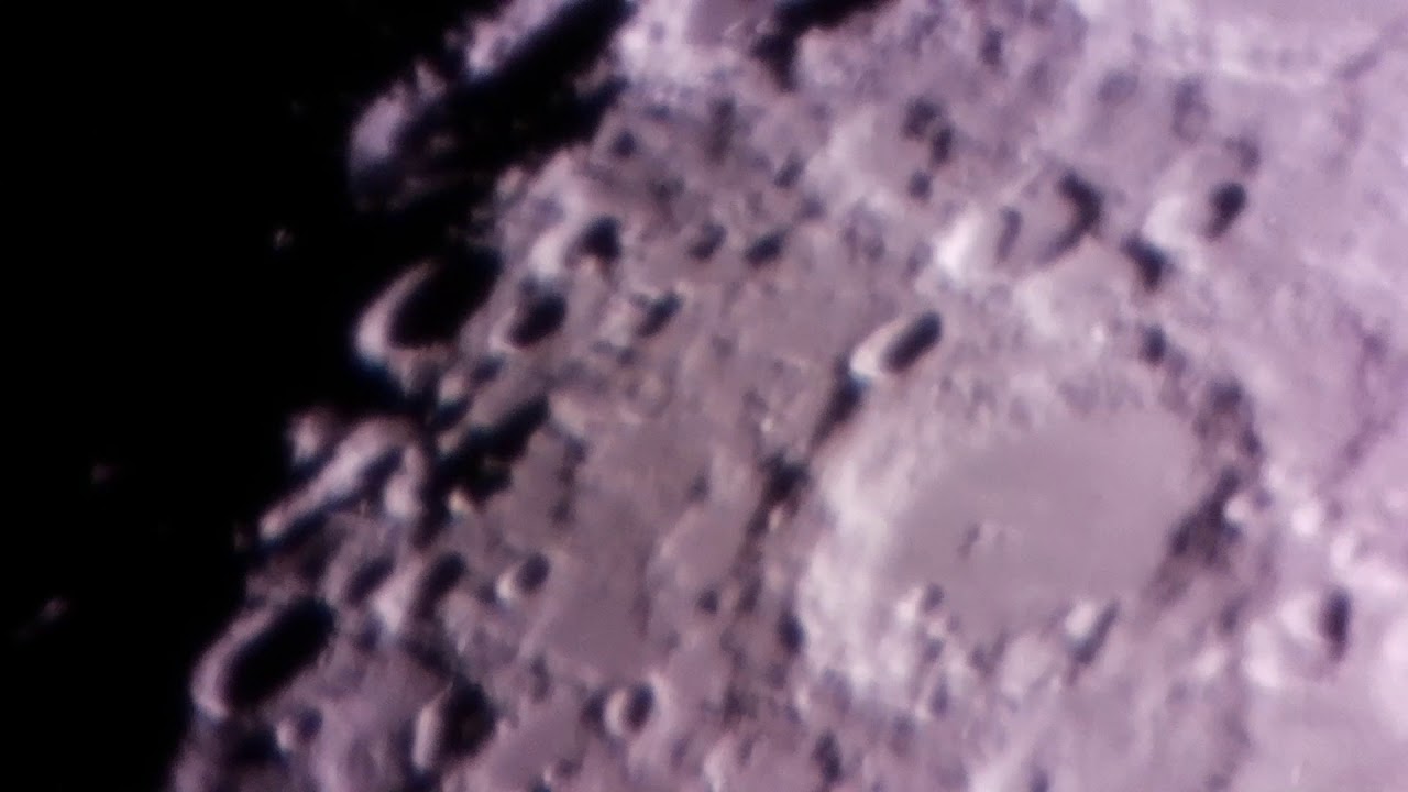 Moon with raspberry pi camera V2 noIR - YouTube